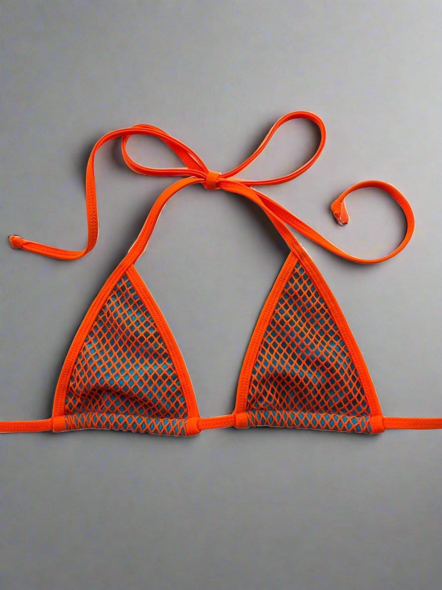 2025 Orange Net Tulum Triangle Top & Cheeky Berry Beachy Bikini