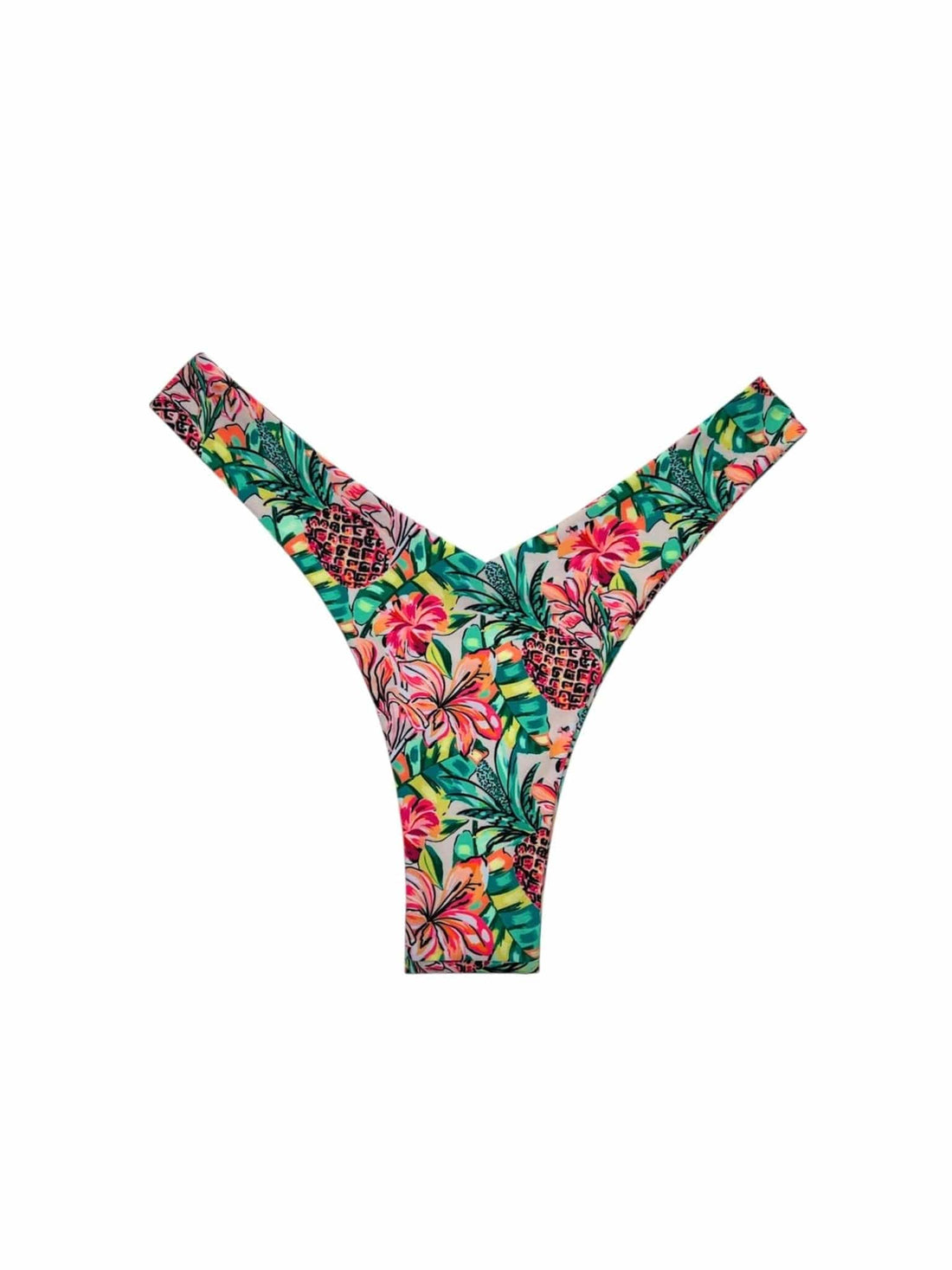 Pineapple Bloom triangle Top & Y-Cut Thong Bikini Swimsuit